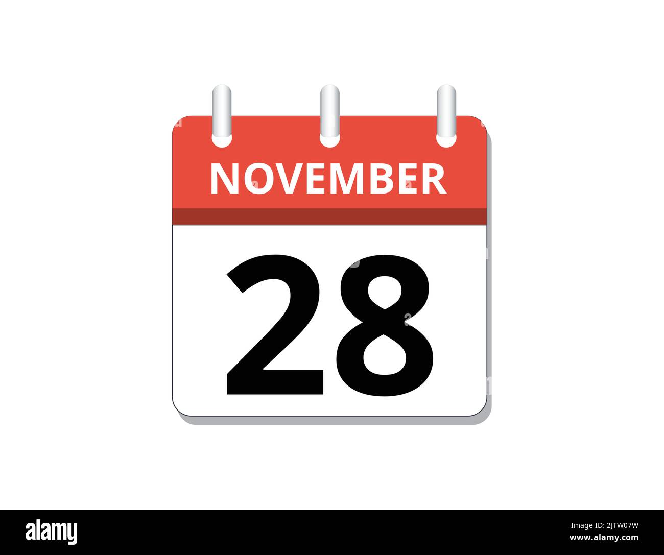 November, 28th calendar icon vector, concept of schedule, business and ...