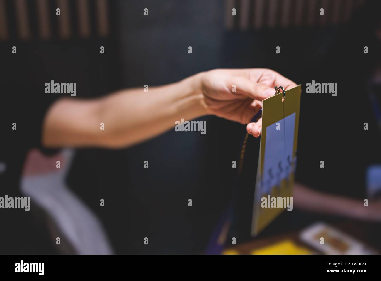 Process of checking in on a conference congress forum event, the ...