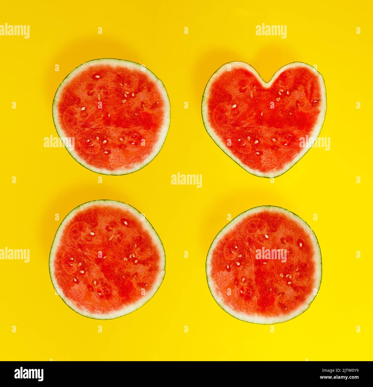 Watermelon with heart hi-res stock photography and images - Alamy