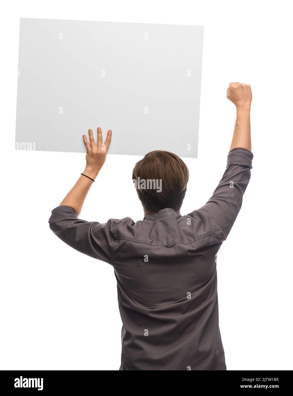 Demonstration poster protest man hi-res stock photography and images ...