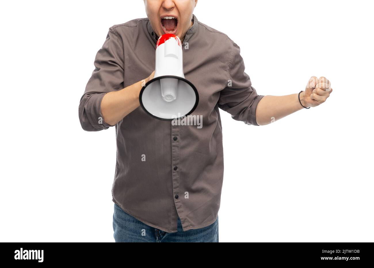 Man speaking at protest hi-res stock photography and images - Alamy