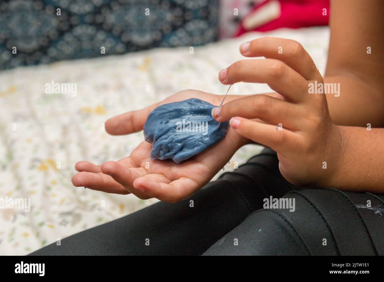 child playing with slime play in Rio de Janeiro Stock Photo - Alamy