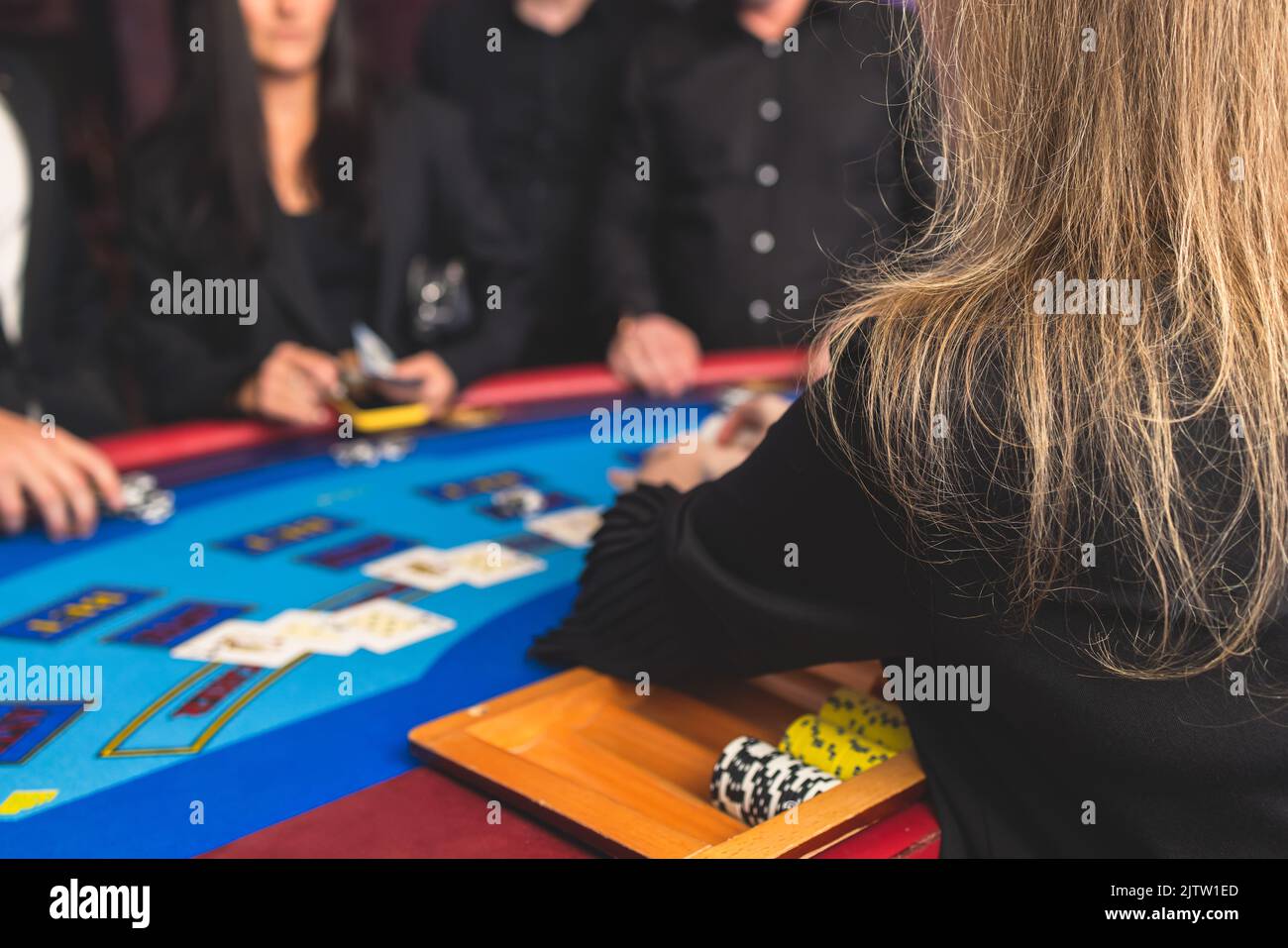 Gamblers green table hi-res stock photography and images - Alamy
