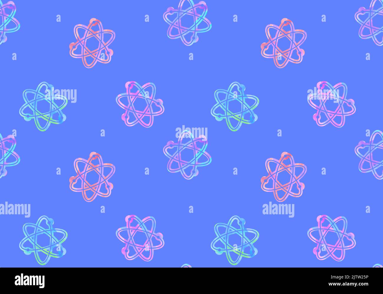 Back to school seamless cartoon atom pattern for kids clothes print and ...