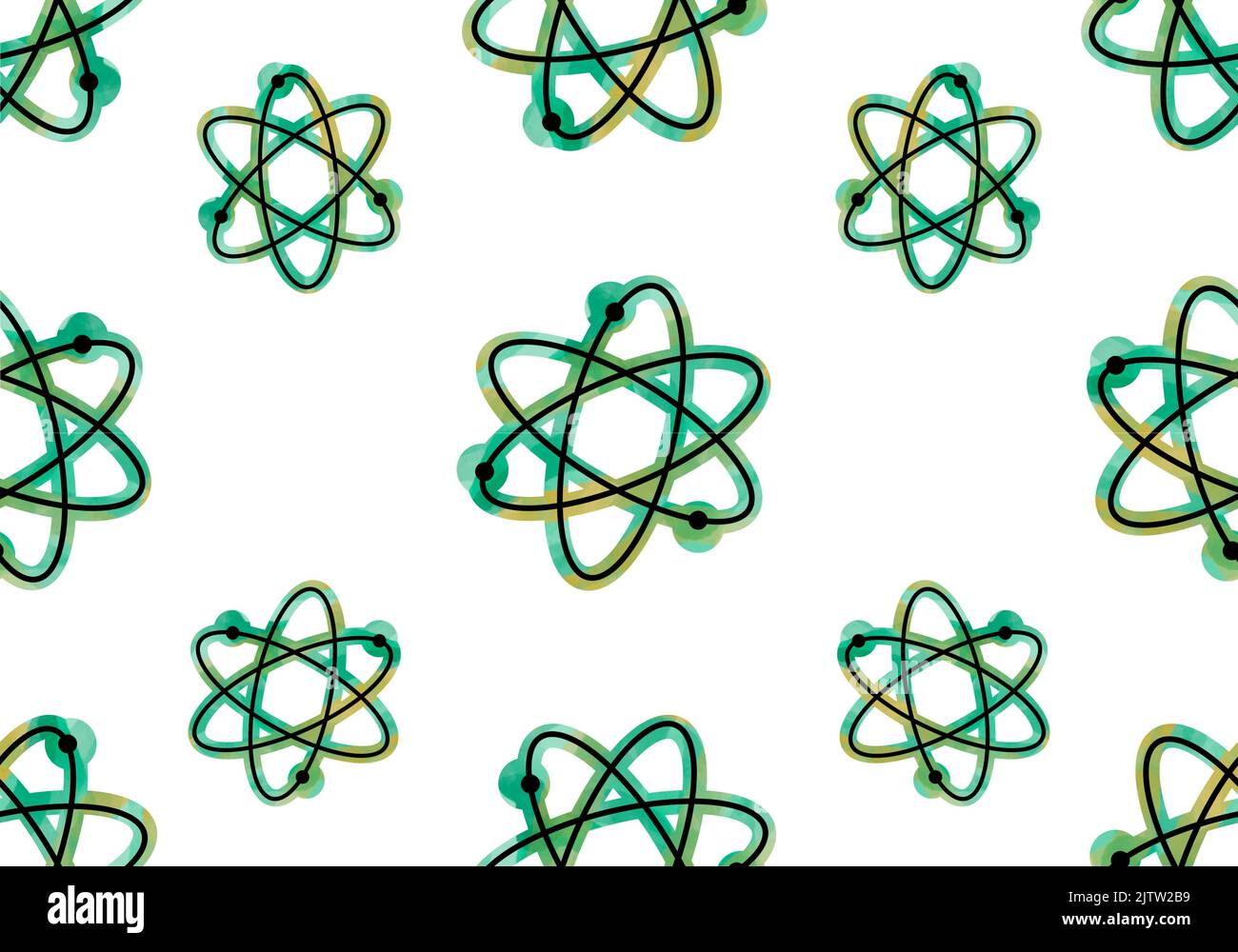 Back to school seamless cartoon atom pattern for kids clothes print and ...