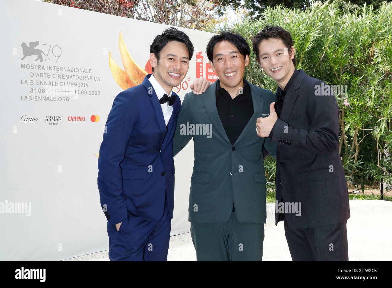 Satoshi Tsumabuki, Kei Ishikawa and Masataka Kubota attend the premiere of 'Aru Otoko' during ...