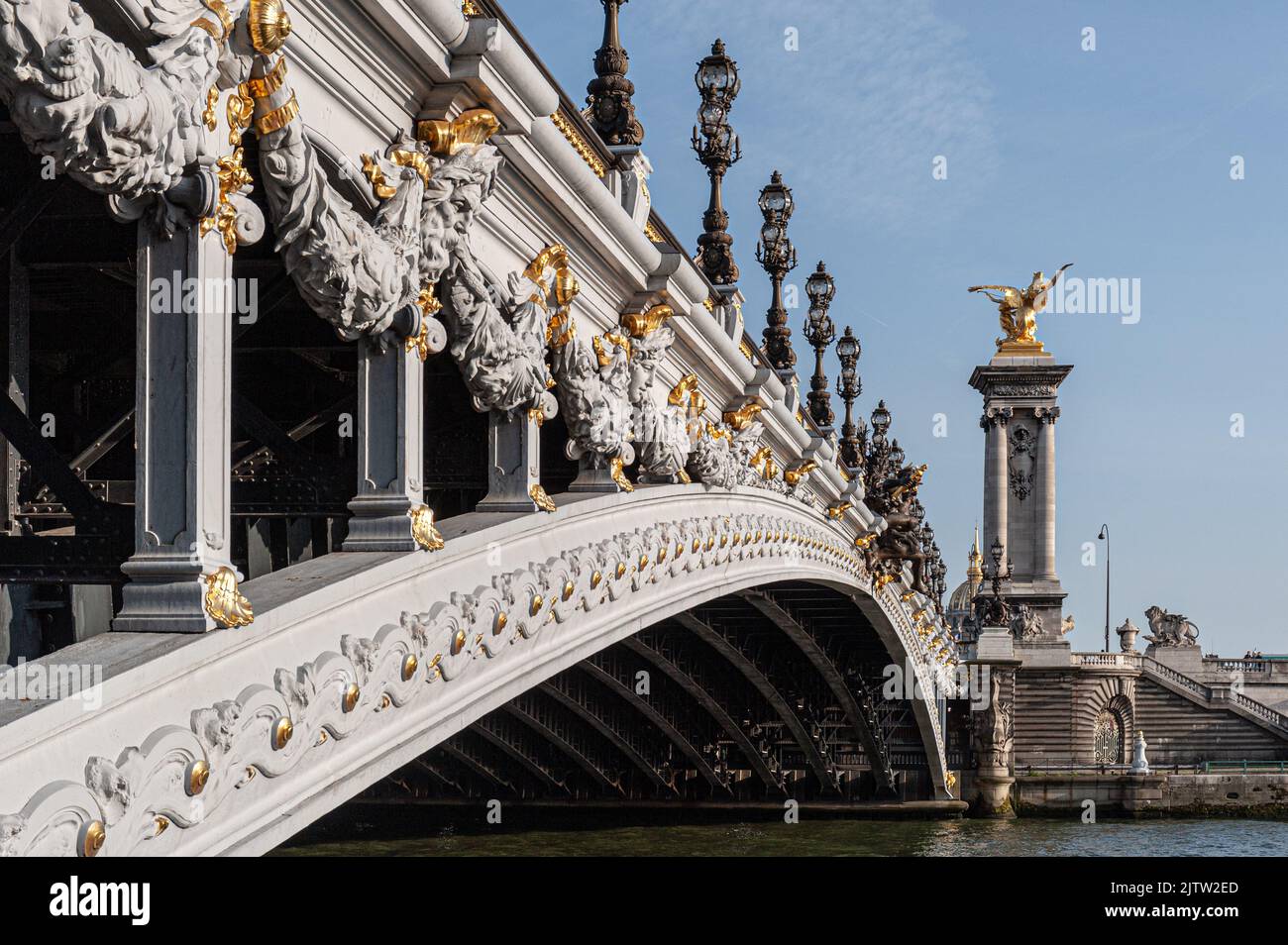 Alexandre iii seine paris lights art nouveau hi-res stock photography ...