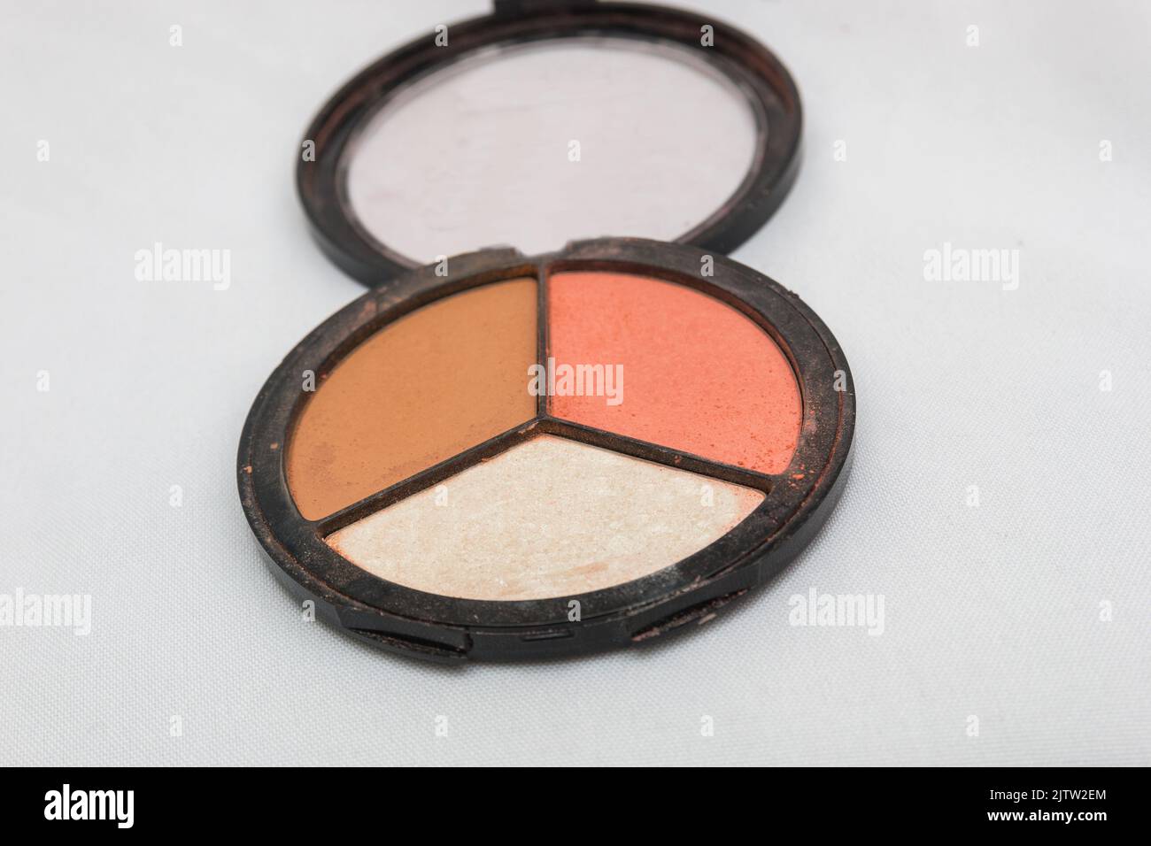 makeup, compact powder for the face on a white background in Rio de ...