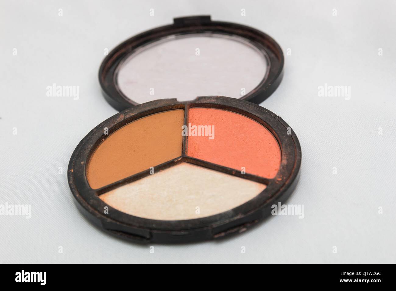 makeup, compact powder for the face on a white background in Rio de ...