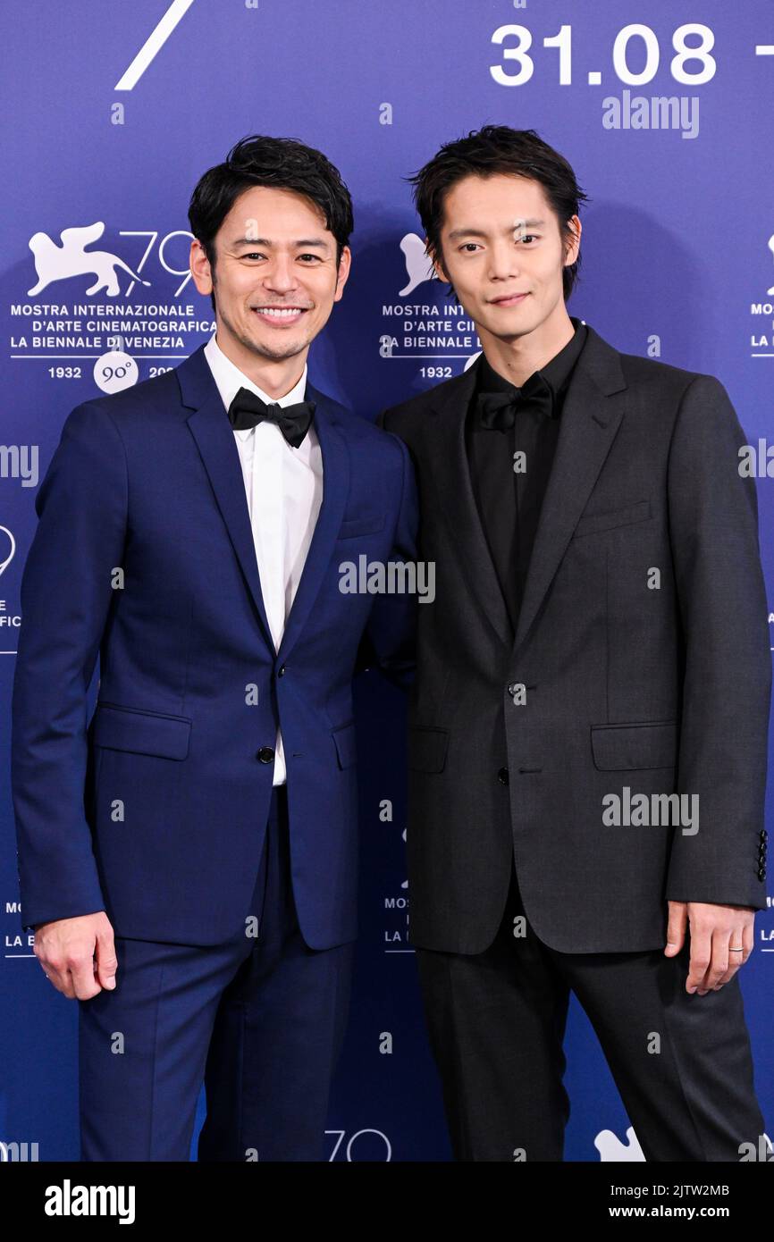 Satoshi Tsumabuki , Masataka Kubota 79th Venice Film Festival Photocall ...
