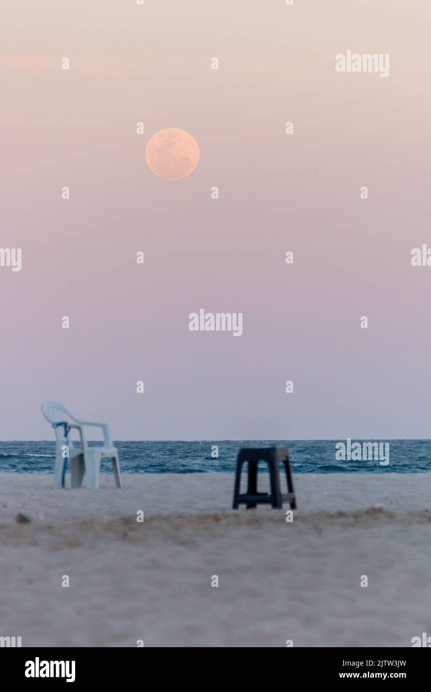 moonrise at Copacabana Beach in Rio de Janeiro Stock Photo - Alamy