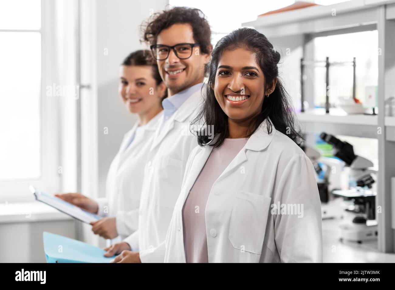 international group of scientists in laboratory Stock Photo - Alamy