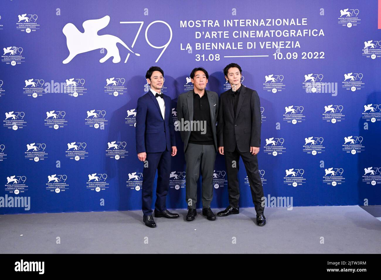 Satoshi Tsumabuki , Kei Ishikawa , Masataka Kubota 79th Venice Film Festival Photocall of the ...