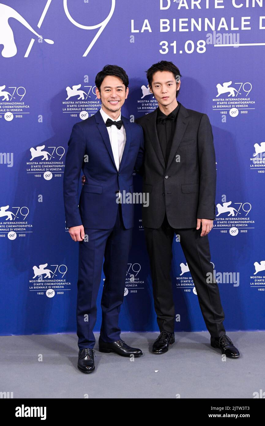Satoshi Tsumabuki , Masataka Kubota 79th Venice Film Festival Photocall of the movie -Aru Otoko ...
