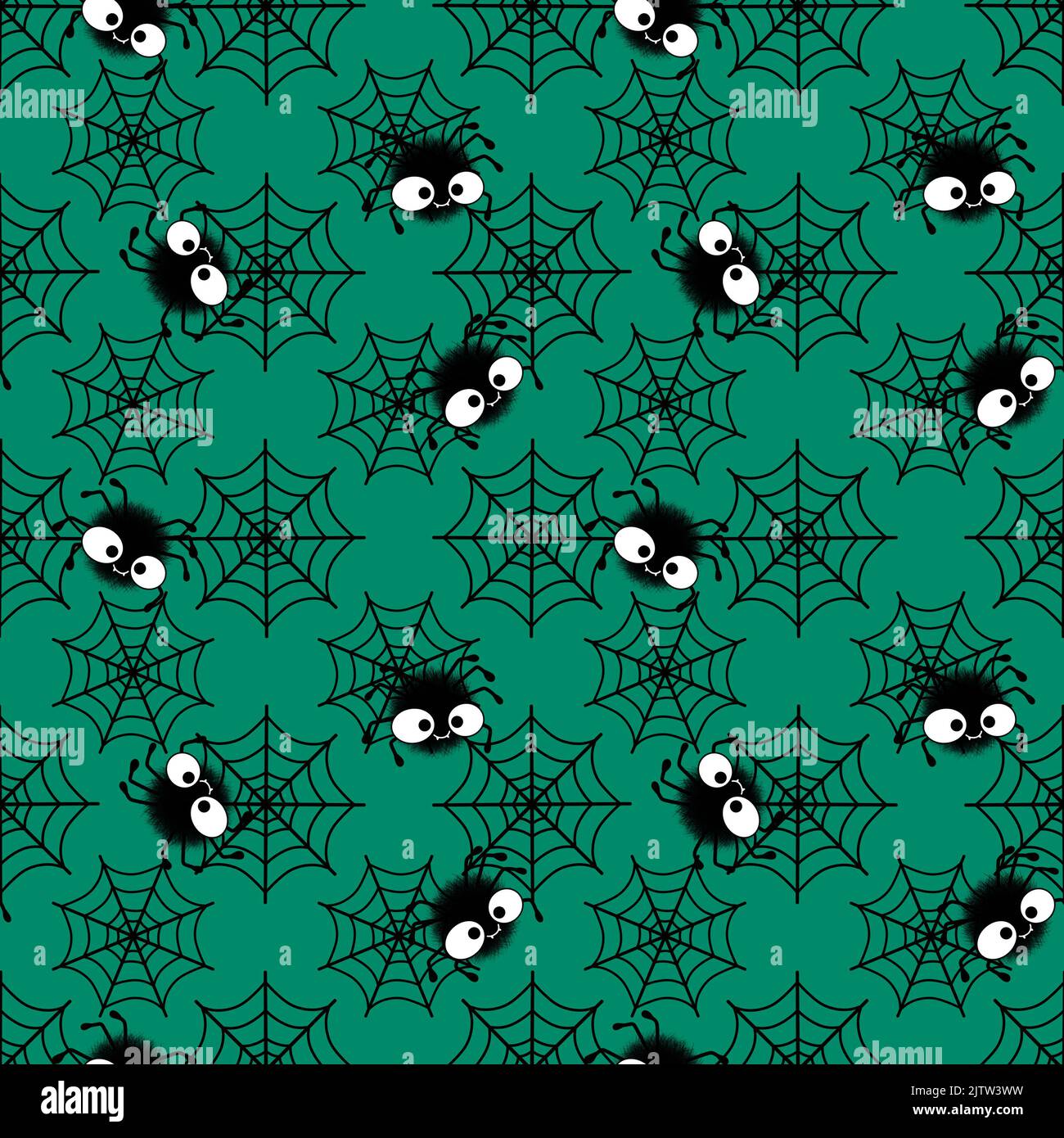 Halloween cartoon seamless web and spider and ghost pattern for ...