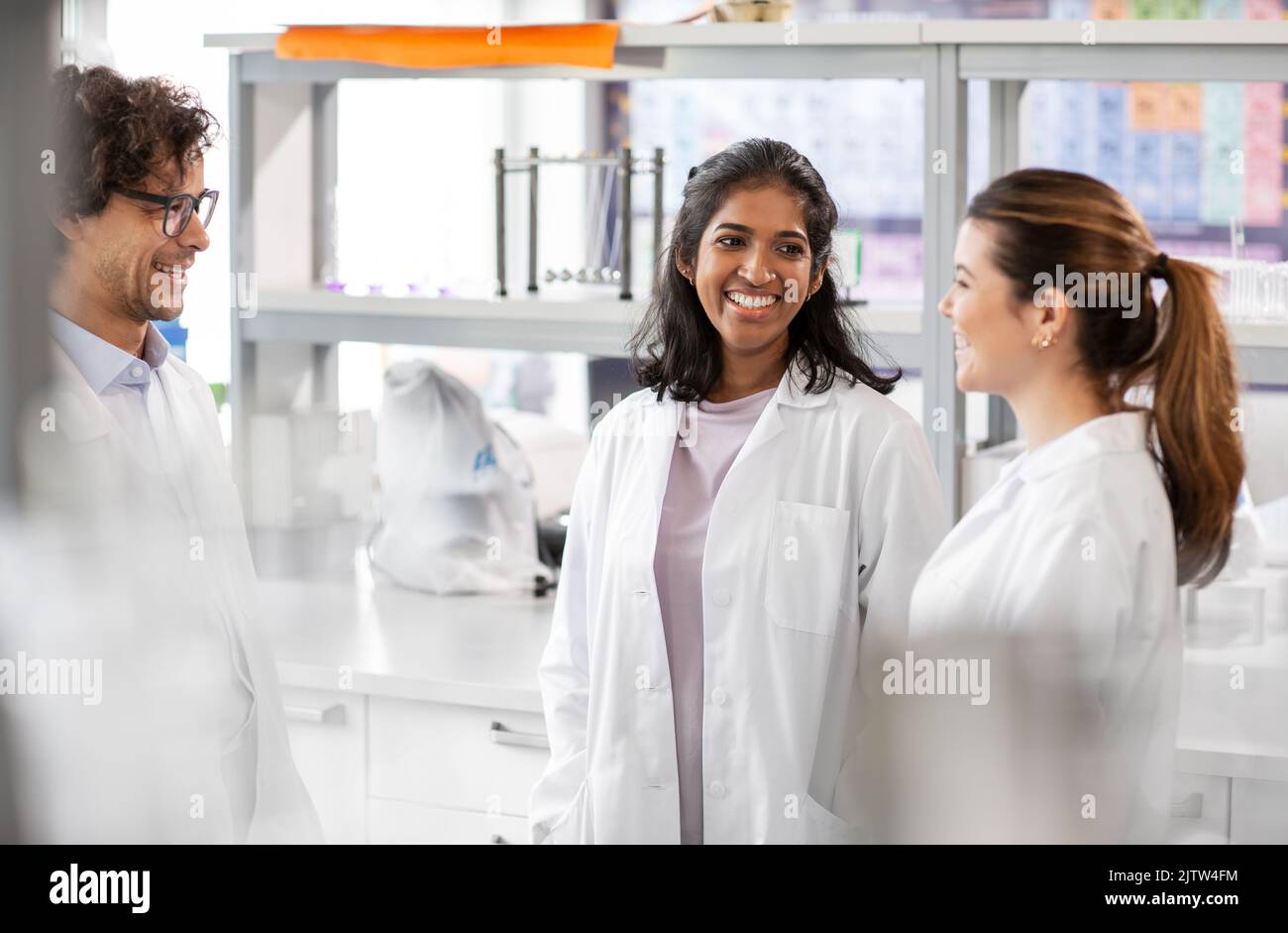 international group of scientists in laboratory Stock Photo - Alamy