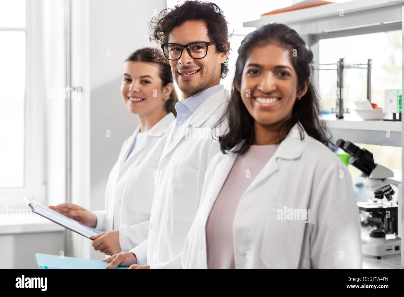 international group of scientists in laboratory Stock Photo - Alamy