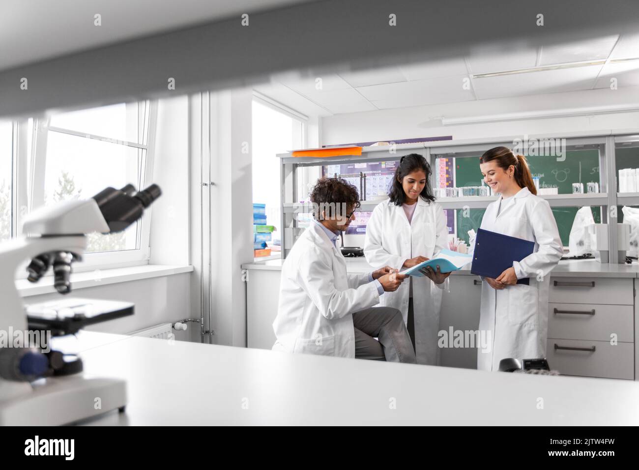 international group of scientists in laboratory Stock Photo - Alamy