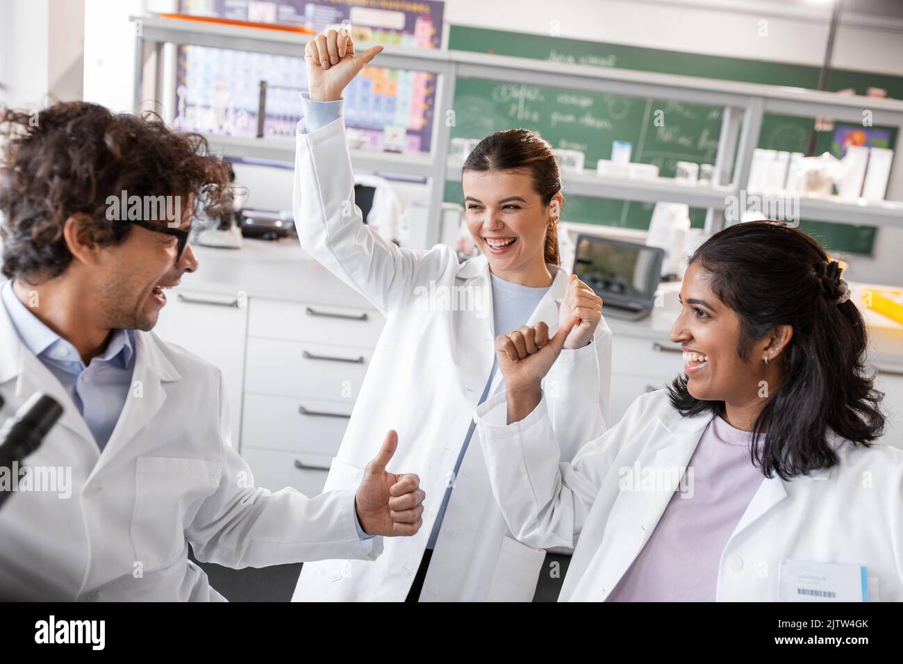 international group of scientists in laboratory Stock Photo - Alamy