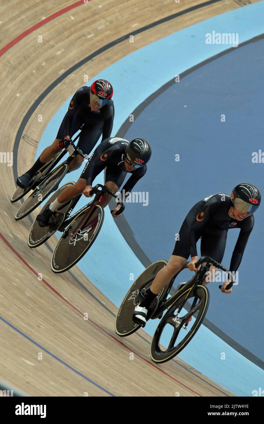 Aliana RAHIM, Izzah ASRI, Anis ROSIDI of Malaysia in the women's team ...