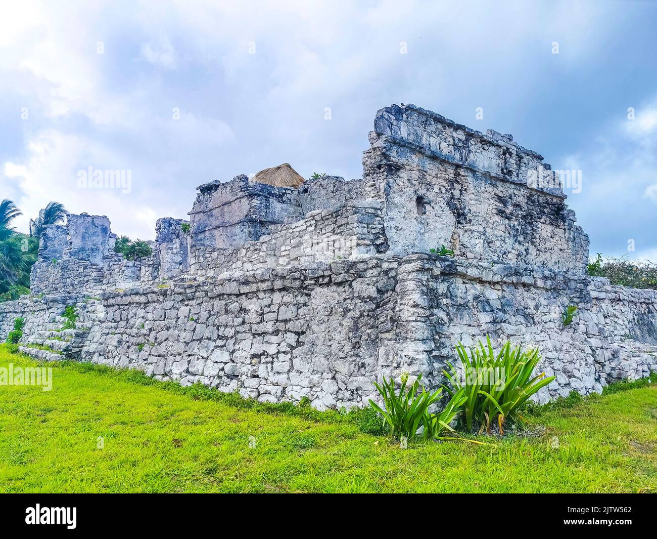 Ancient Tulum ruins Mayan site with temple ruins pyramids and artifacts ...