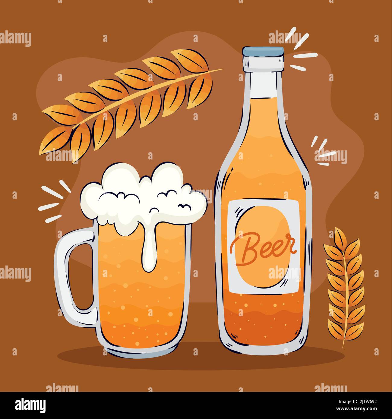 beers jar and bottle Stock Vector Image & Art - Alamy