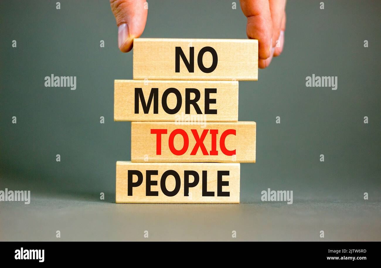 No more toxic people symbol. Concept words No more toxic people on ...