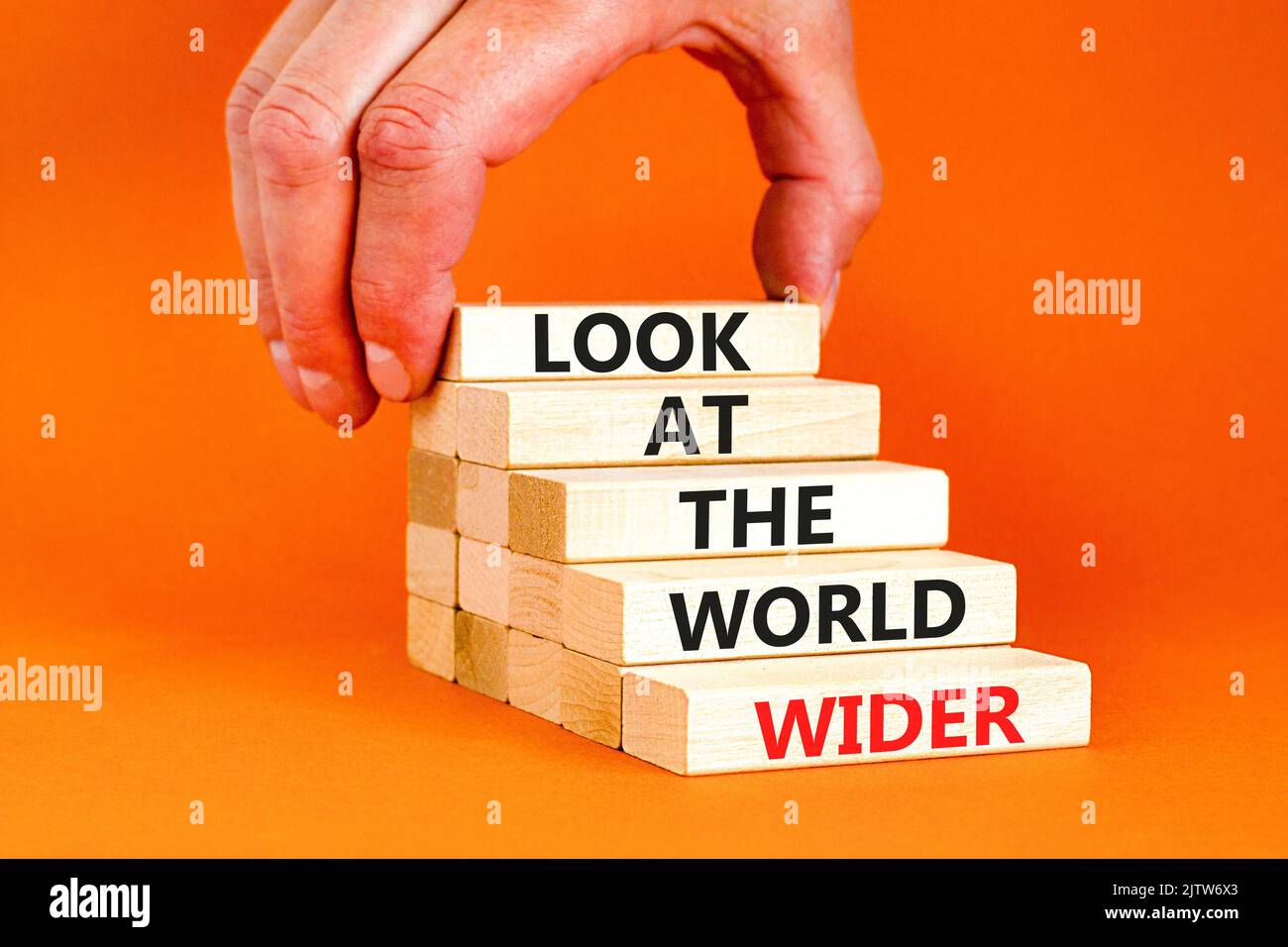 Look at the world wider symbol. Concept words Look at the world wider ...