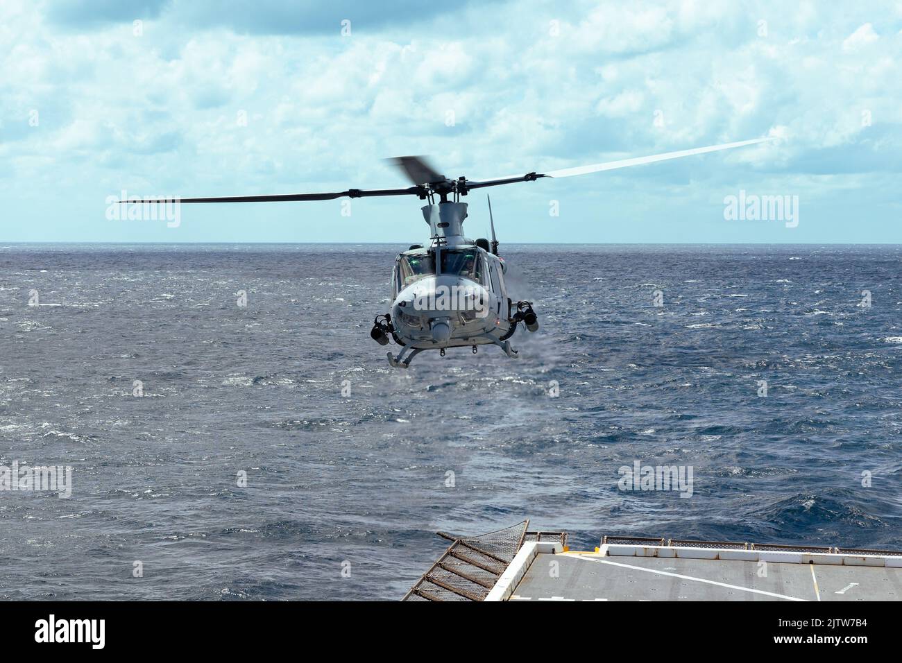 A U.S. Marine Corps UH-1Y Venom helicopter assigned to Light Attack ...