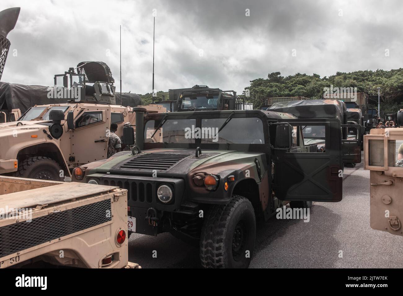 Marines with 3rd Marine Logistics Group conduct checks on tactical ...