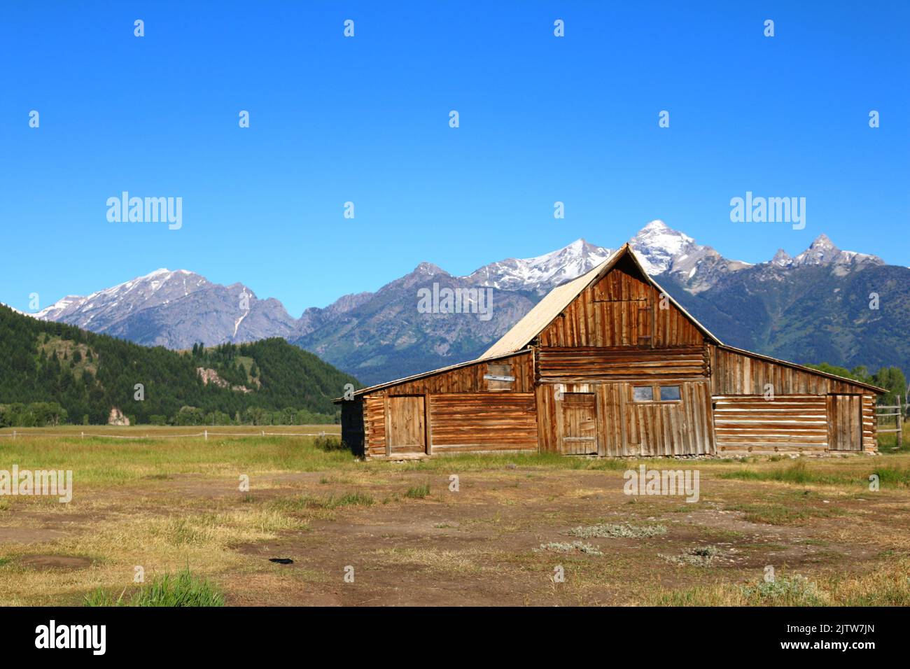 Famous barn in the historic district of Wyoming Stock Photo - Alamy