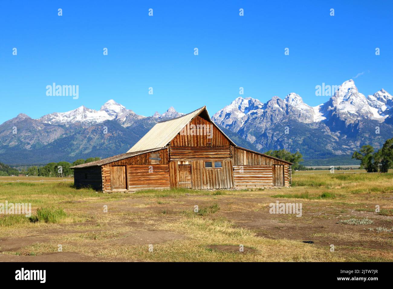 Famous barn in the historic district of Wyoming Stock Photo - Alamy