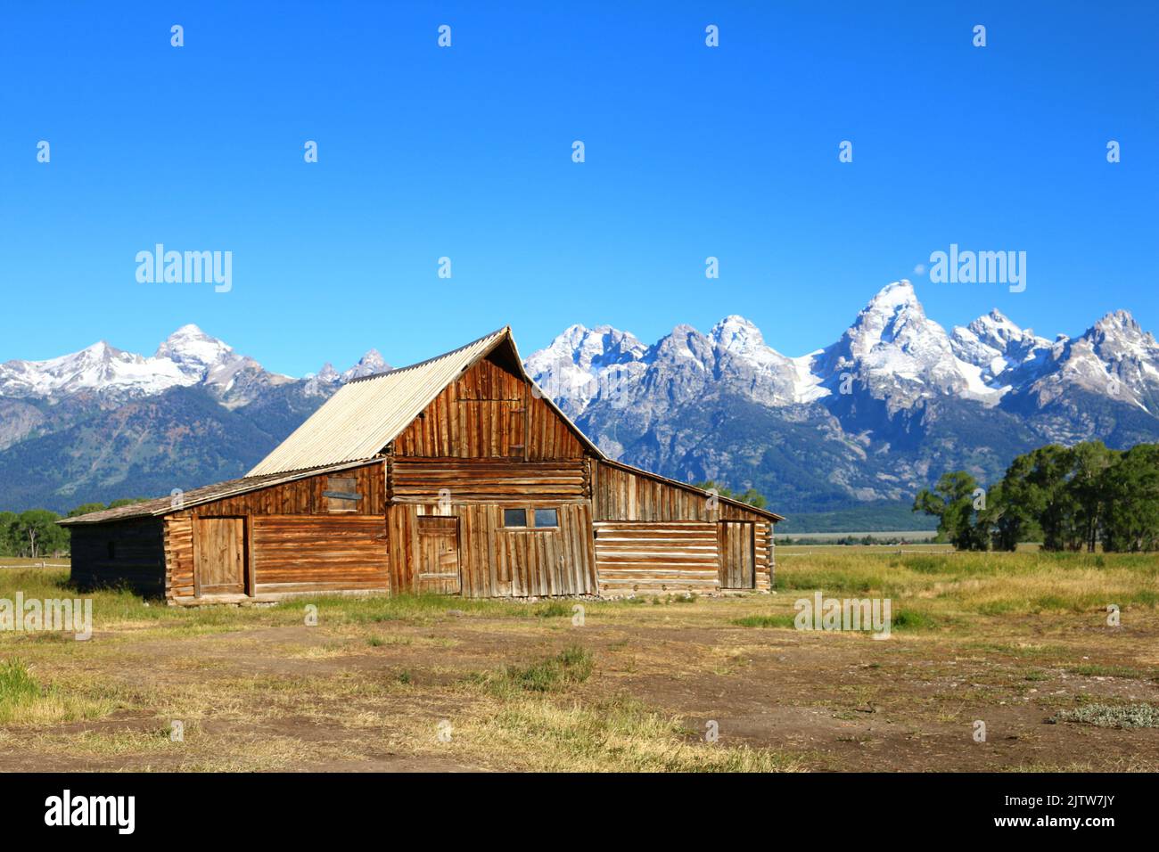 Famous barn in the historic district of Wyoming Stock Photo - Alamy