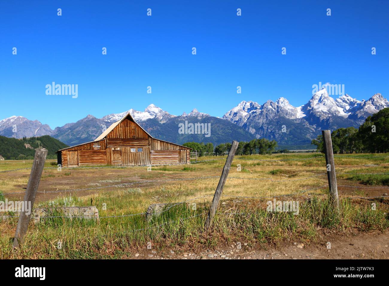 Famous barn in the historic district of Wyoming Stock Photo - Alamy