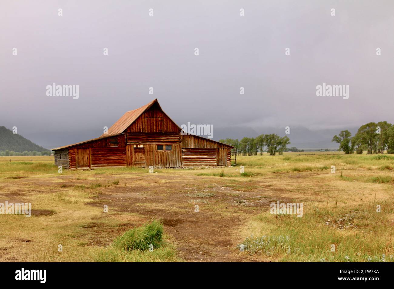 Famous barn in the historic district of Wyoming Stock Photo - Alamy
