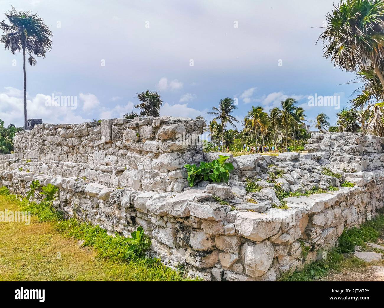 Ancient Tulum ruins Mayan site with temple ruins pyramids and artifacts ...