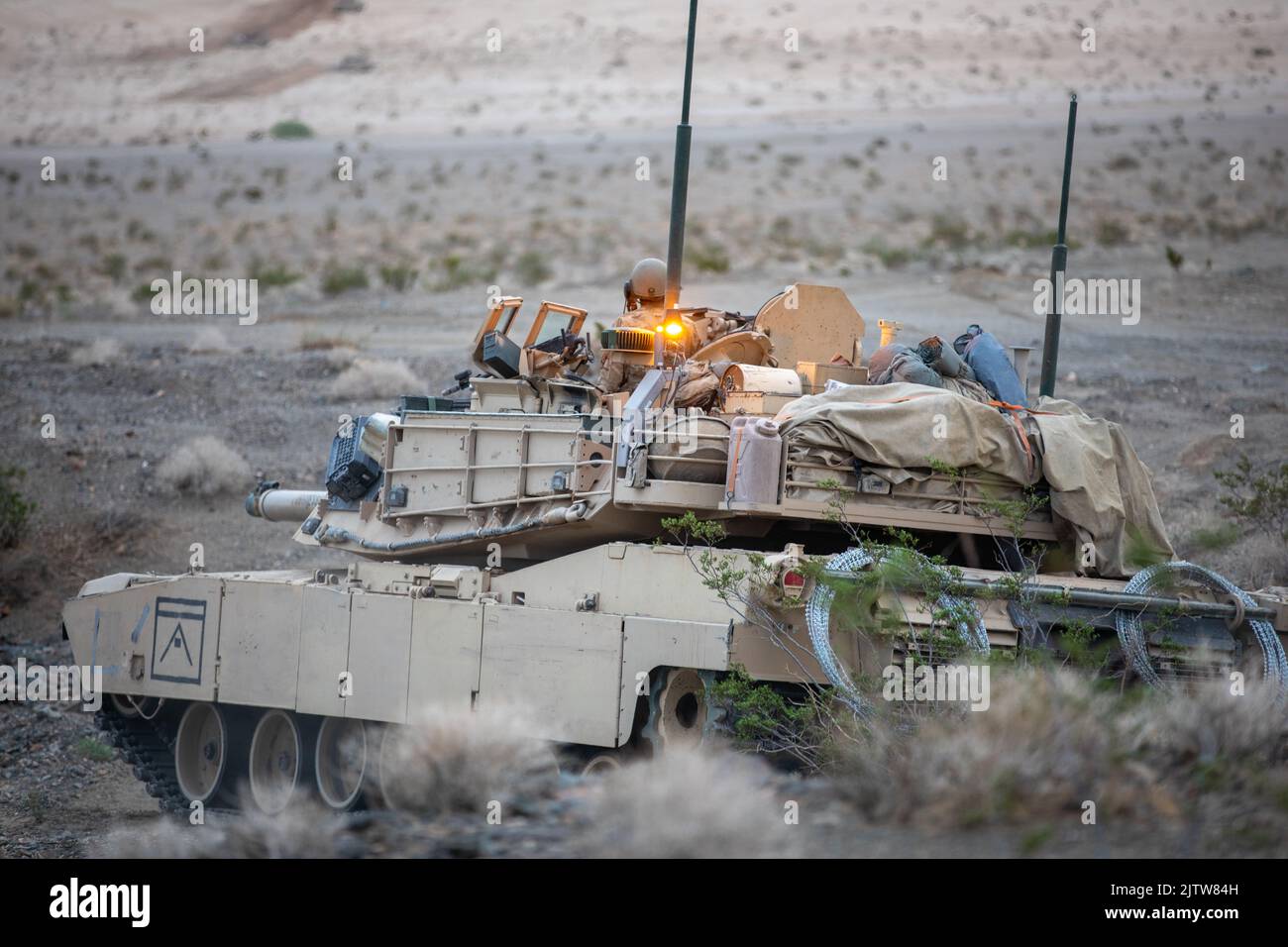 An M1A2 Abrams Main Battle Tank with the 1st Combined Arms Battalion ...