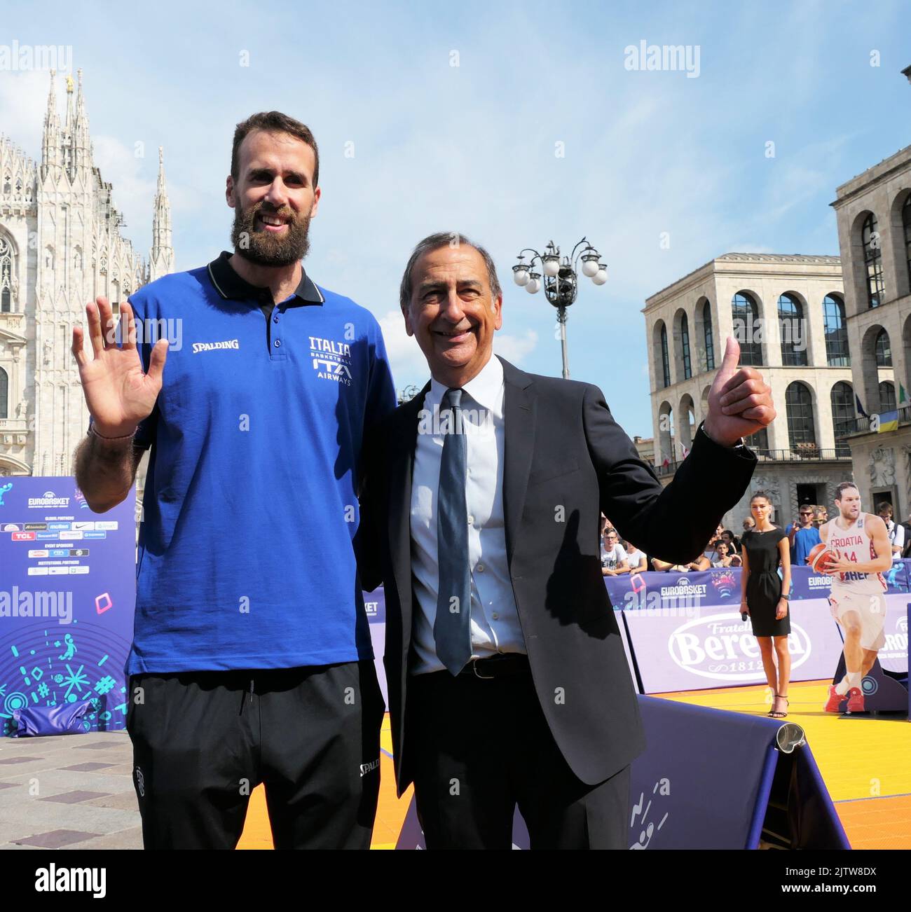 Milan, Italy Inauguration in Piazza Duomo in Milan of the 'Fan zone ...