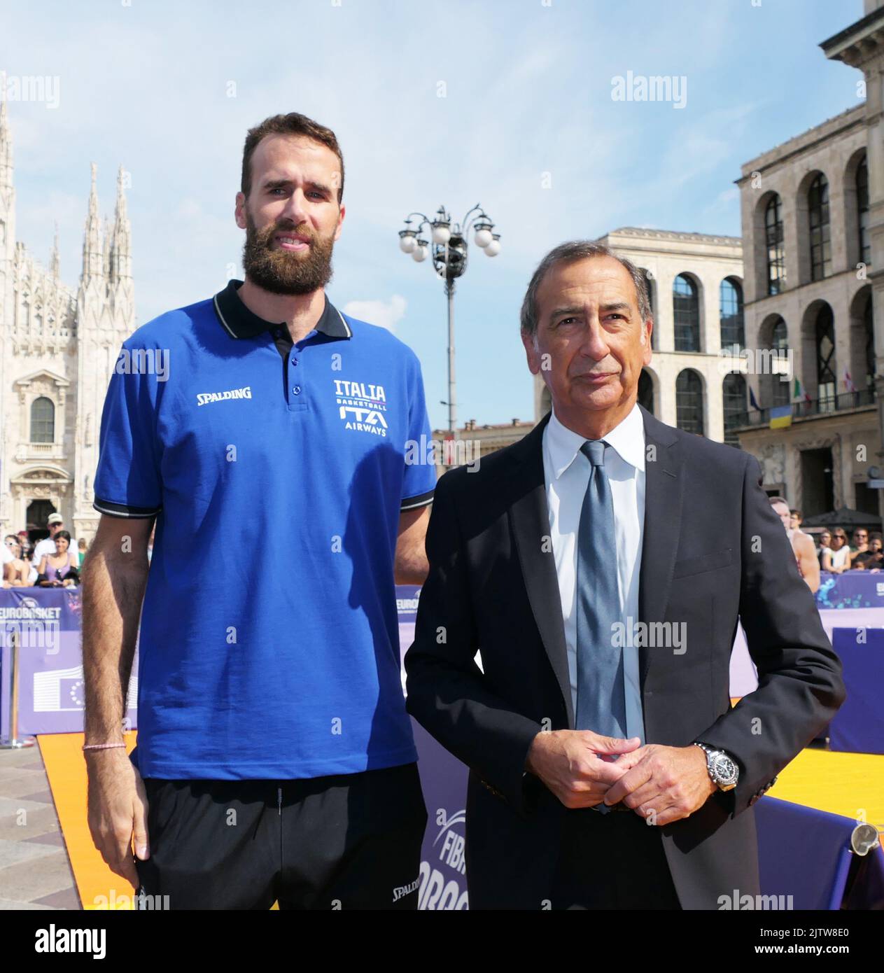 Milan, Italy Inauguration in Piazza Duomo in Milan of the 'Fan zone ...