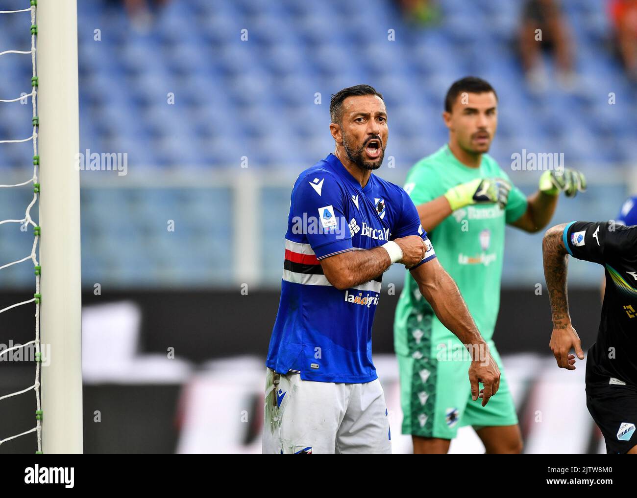 Fabio Quagliarella of UC Sampdoria reacts during the Serie A 2022/23 ...