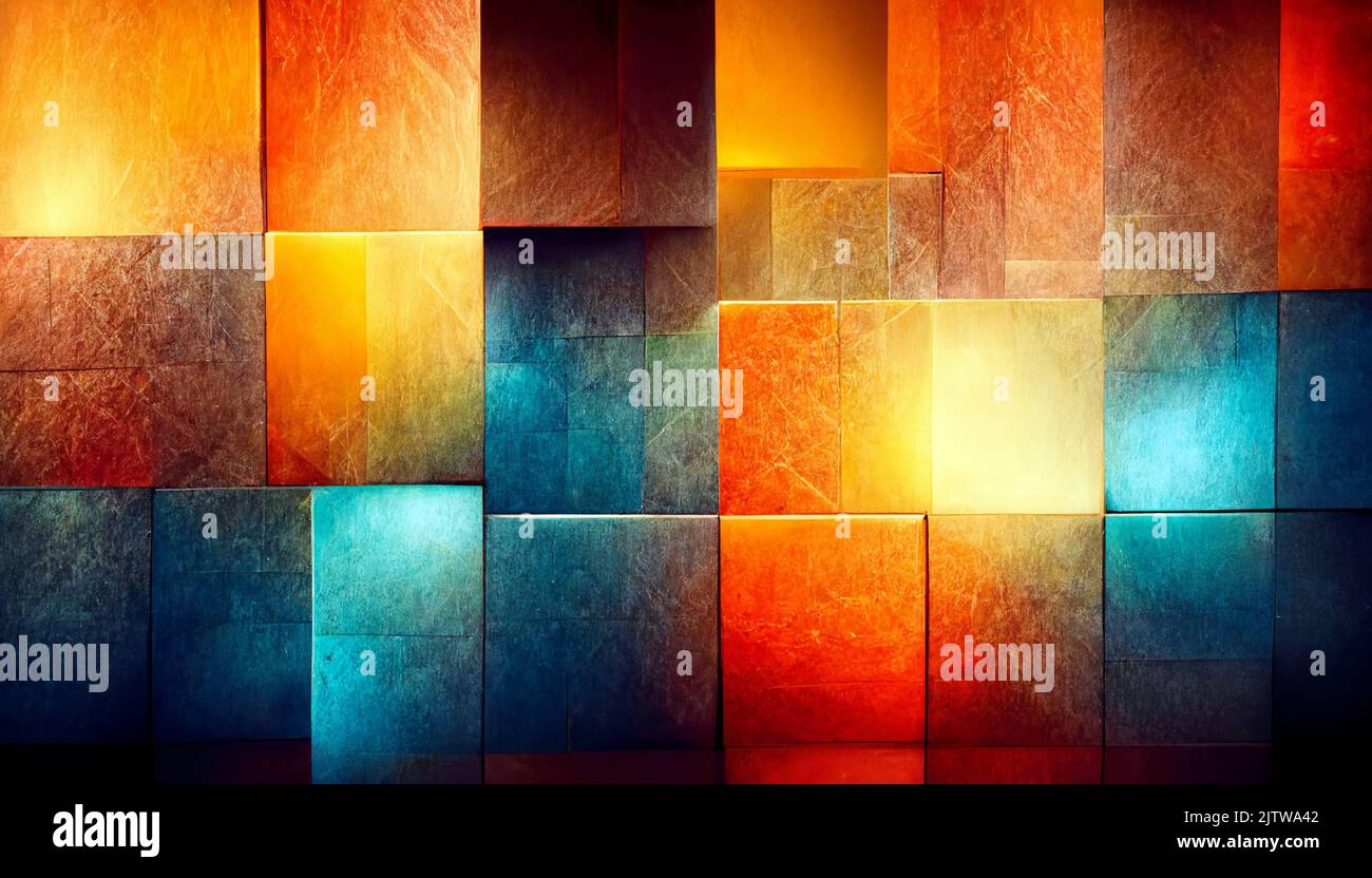 A colorful background pattern illustration made of red, blue, orange ...