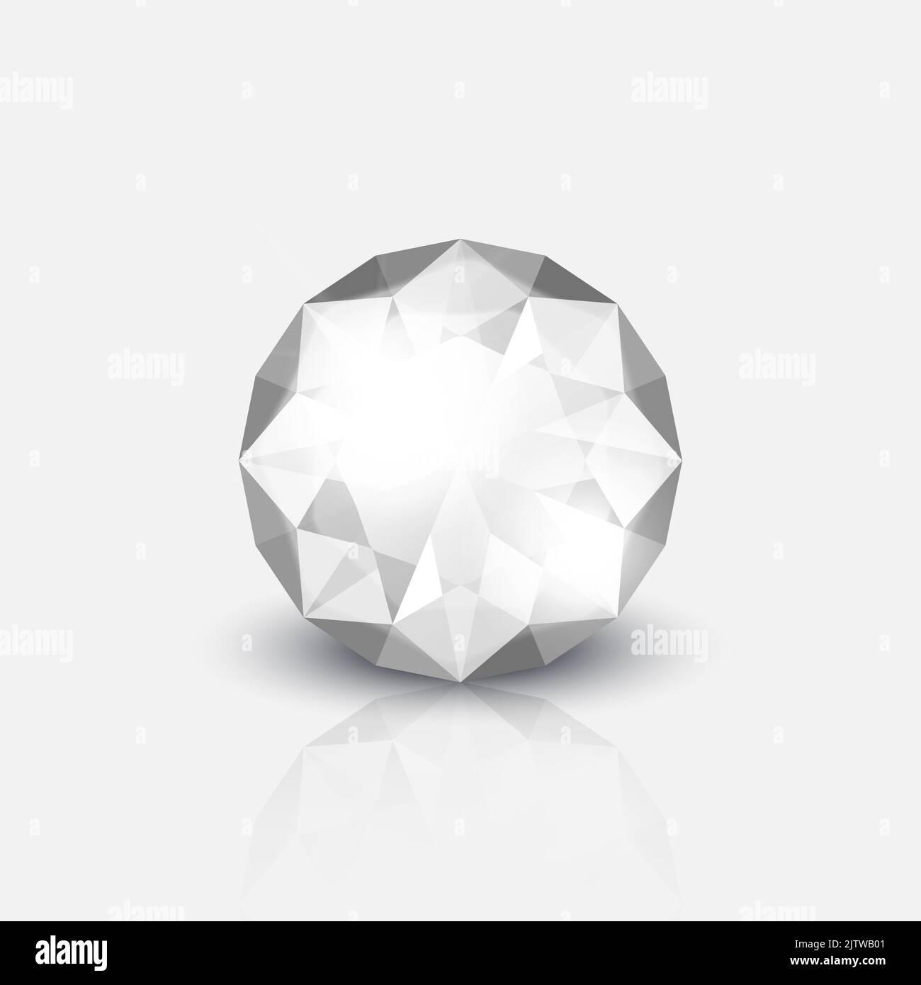 Vector 3d Realistic Transparent Gemstone, Diamond, Crystal, Rhinestone ...