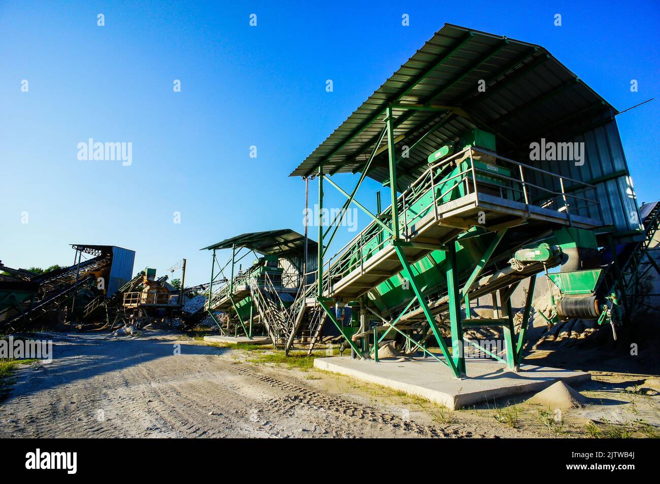 An industrial Gravel Quarry and Sand Stone Refinery Stock Photo - Alamy