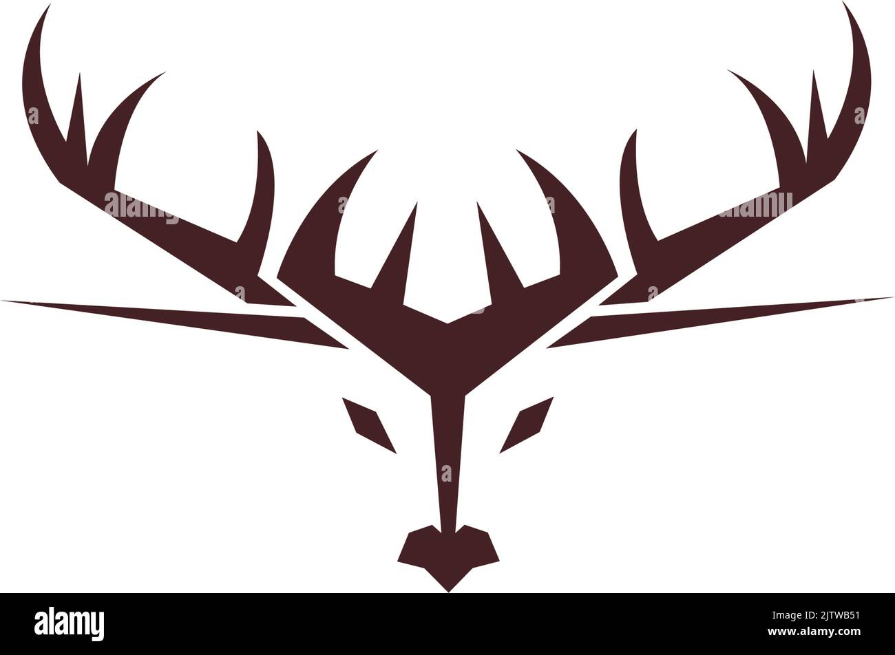 Stag icon logo design hi-res stock photography and images - Alamy