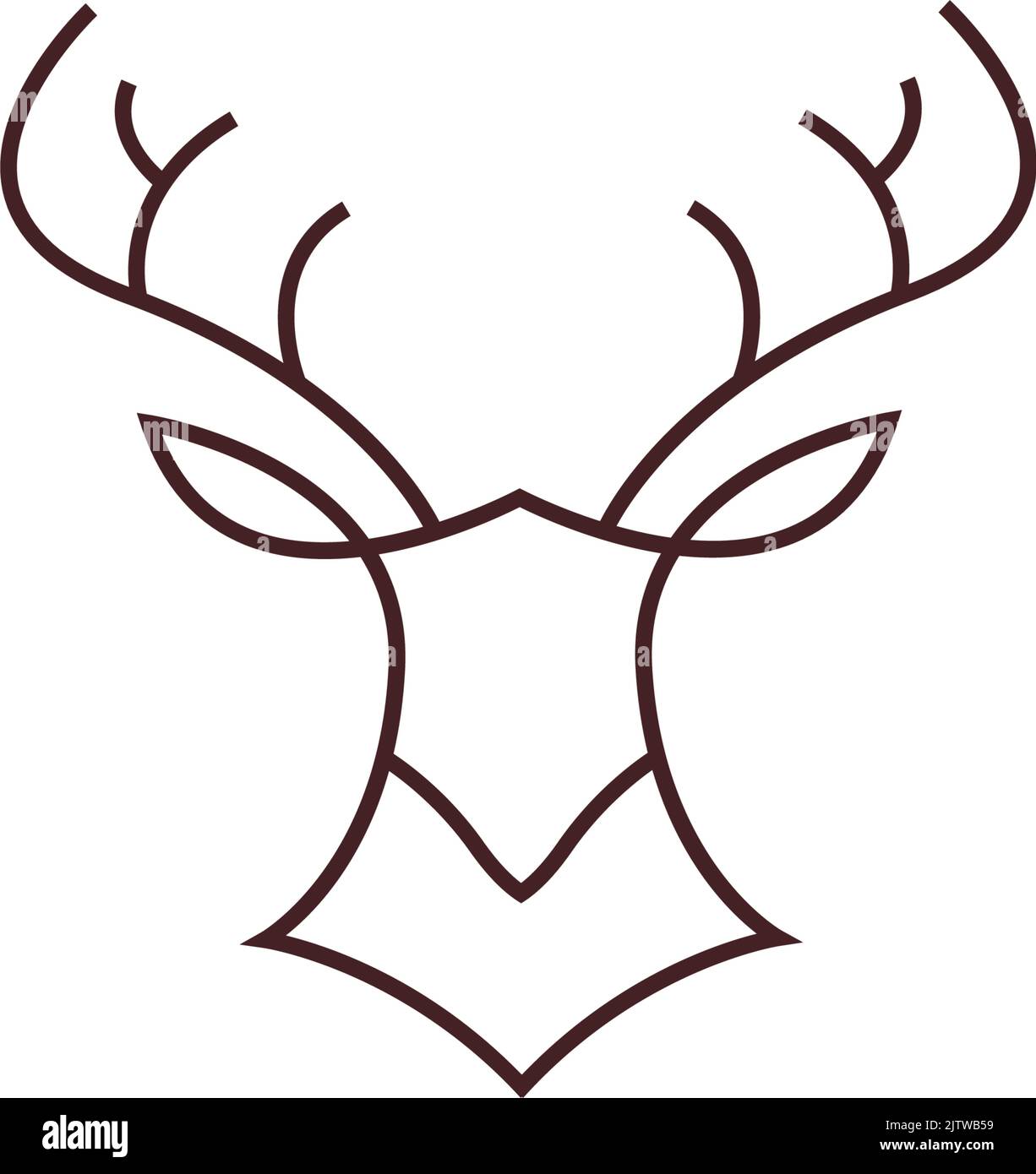 Stag icon logo design illustration template Stock Vector Image & Art ...