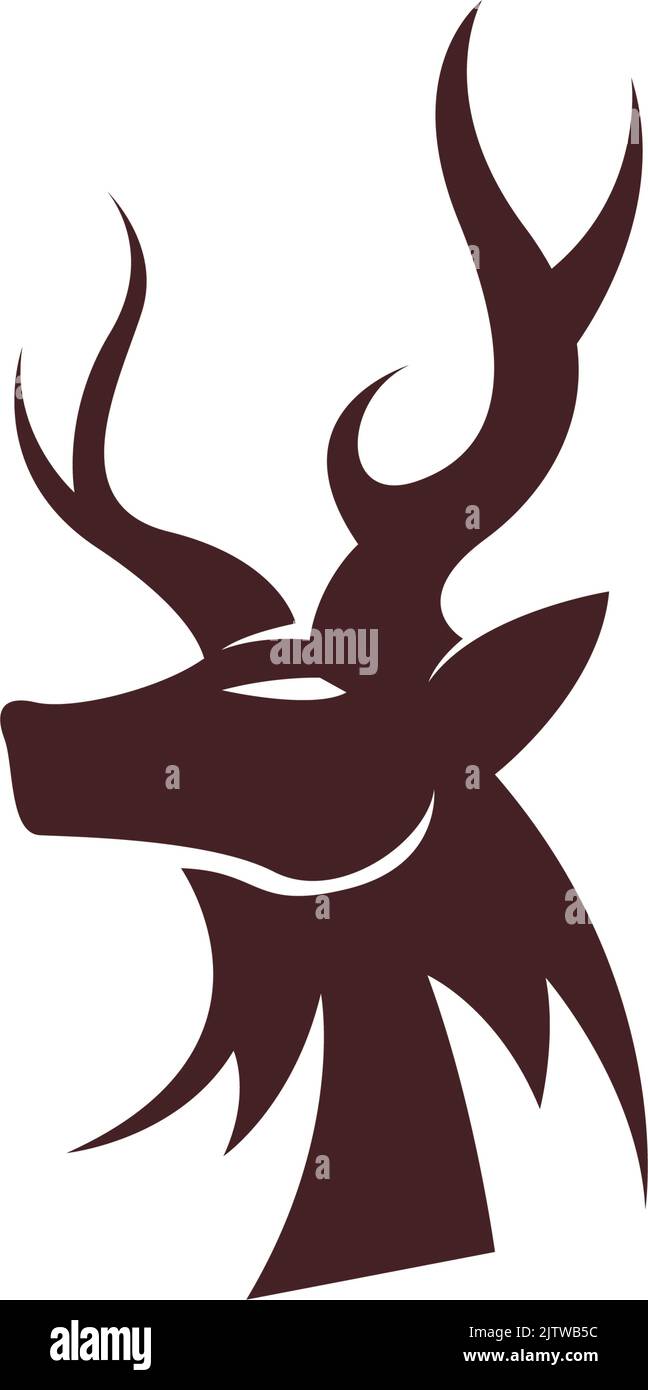 Stag icon logo design illustration template Stock Vector Image & Art ...