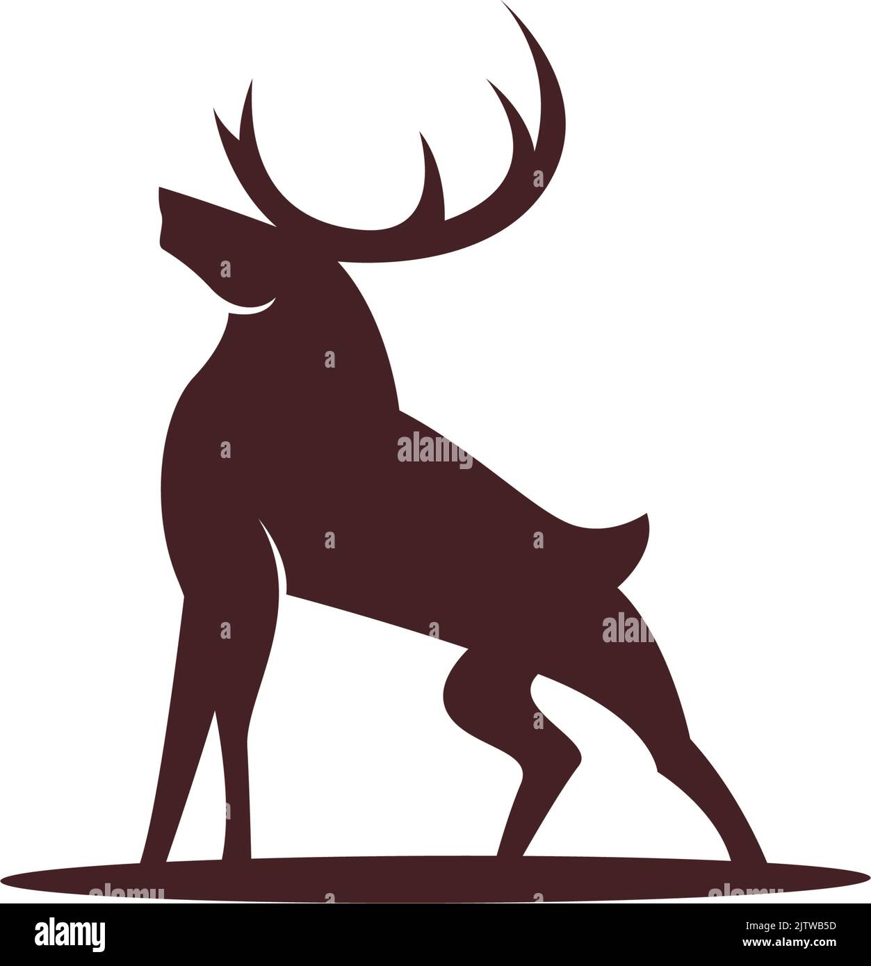 Stag icon logo design illustration template Stock Vector Image & Art ...