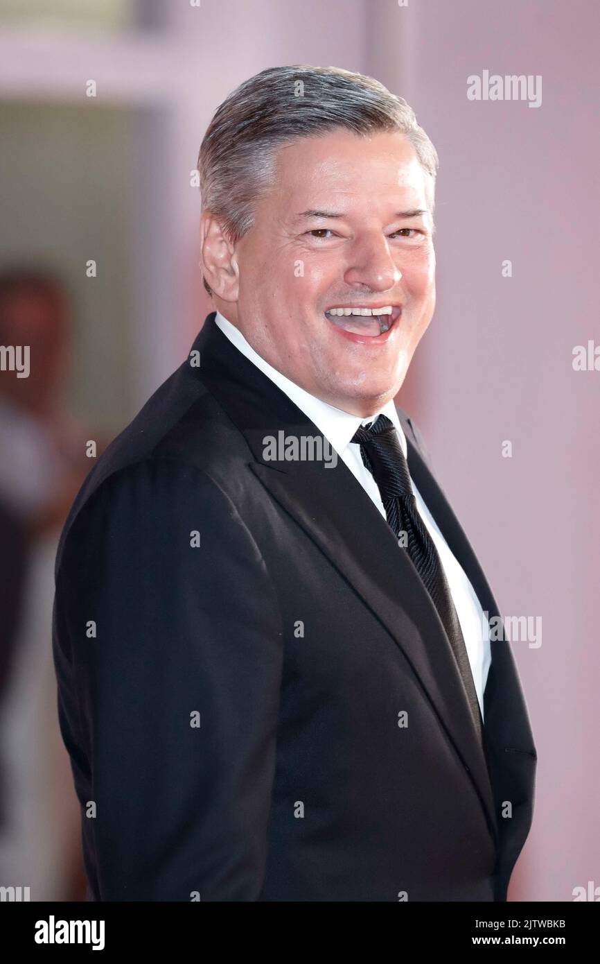 Ted Sarandos attends the premiere of 'Bardo' during the 79th Venice ...