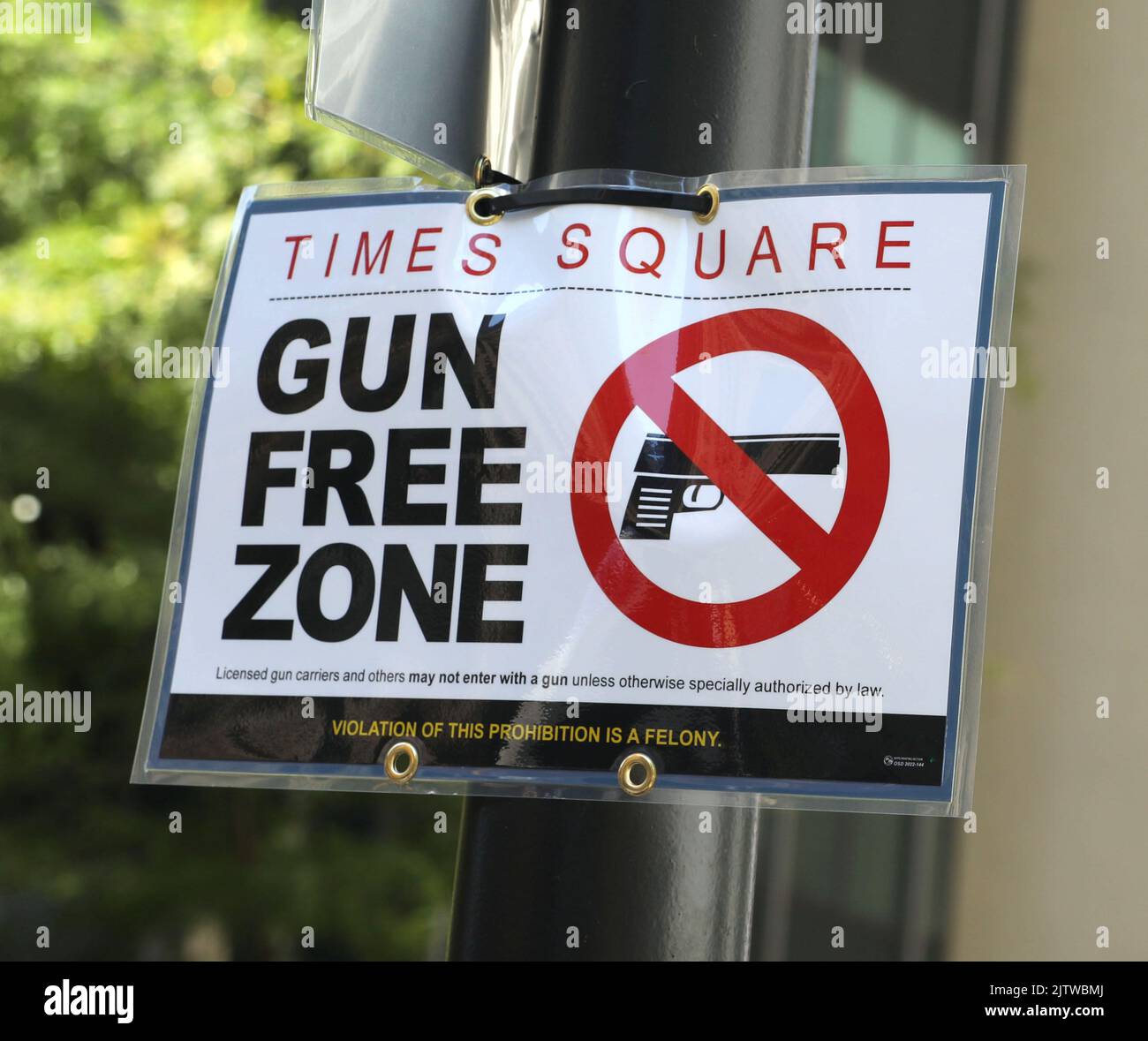 September 1, 2022, New York City, New York, USA: A view of ""˜Gun Free ...