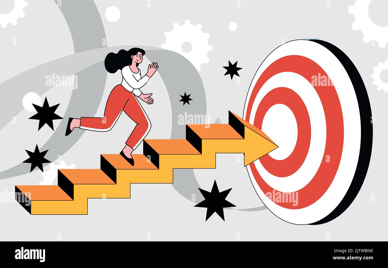 Progress to goal Stock Vector Image & Art - Alamy